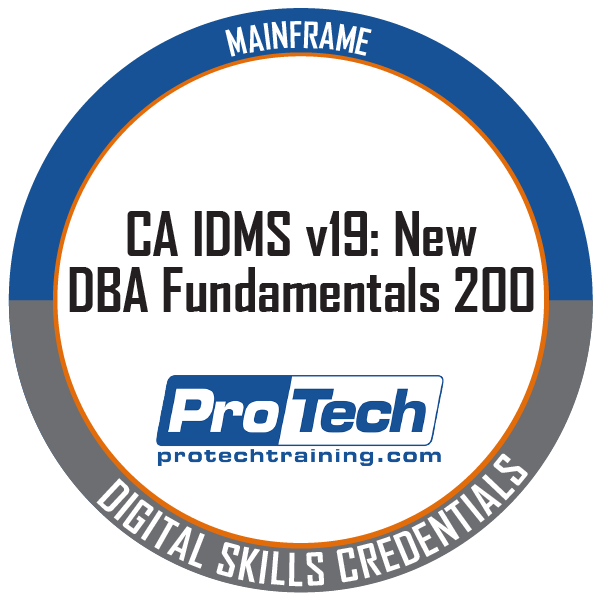 CA IDMS V19 New DBA Fundamentals 200 Credly