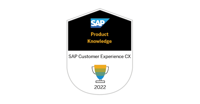 Product Knowledge 2022 - SAP Customer Experience CX - Credly