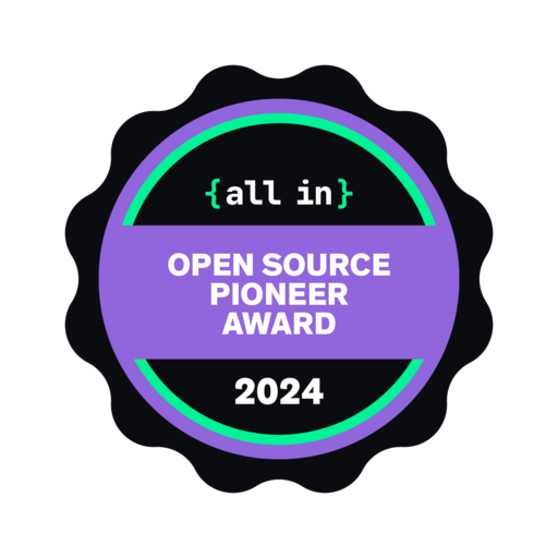 All In for Students Open Source Pioneer Award - Credly