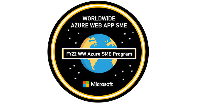 WW Azure Technical Community - Subject Matter Expert - Web Apps - Credly