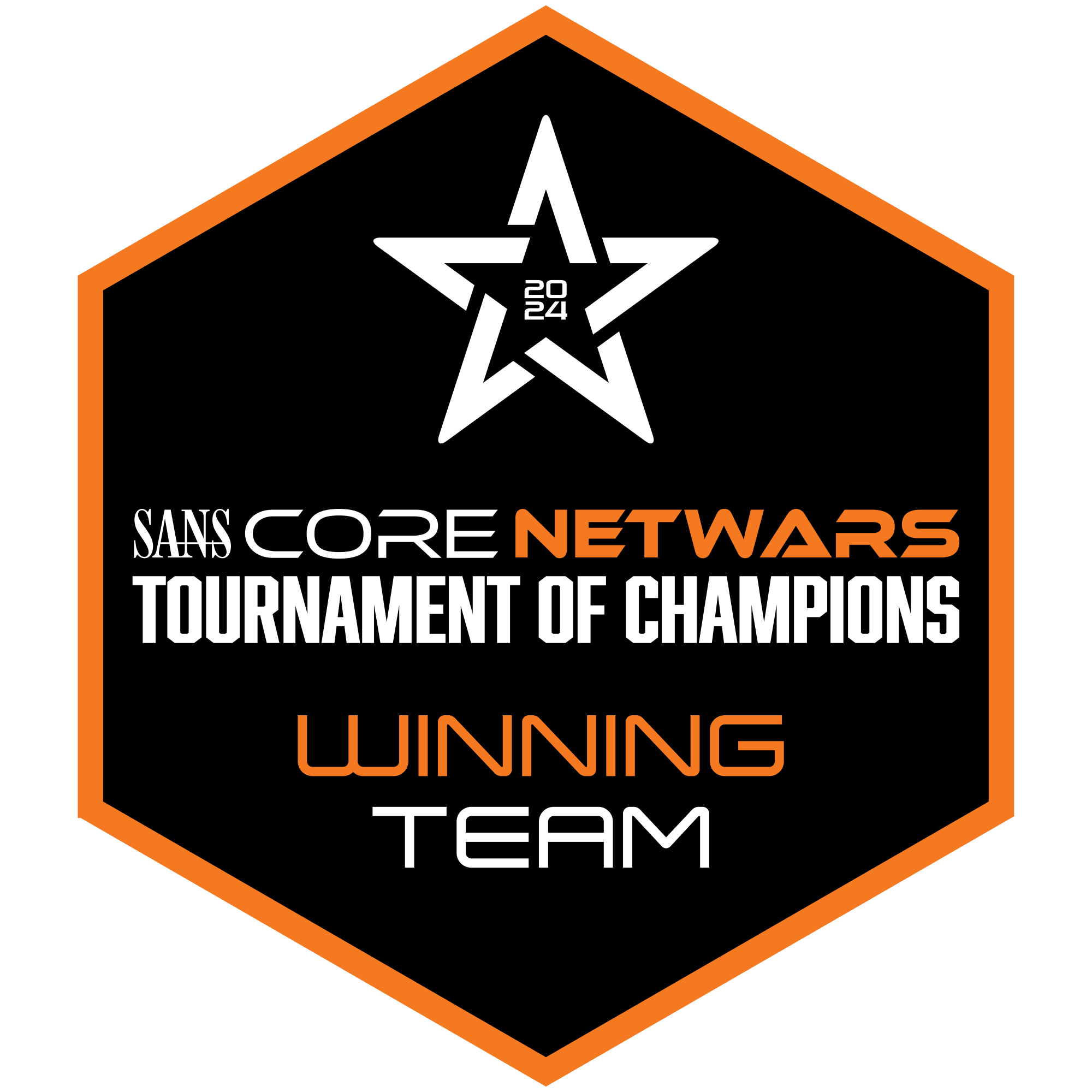 SANS Core Netwars Tournament of Champions 2024 | Winning Team - Credly