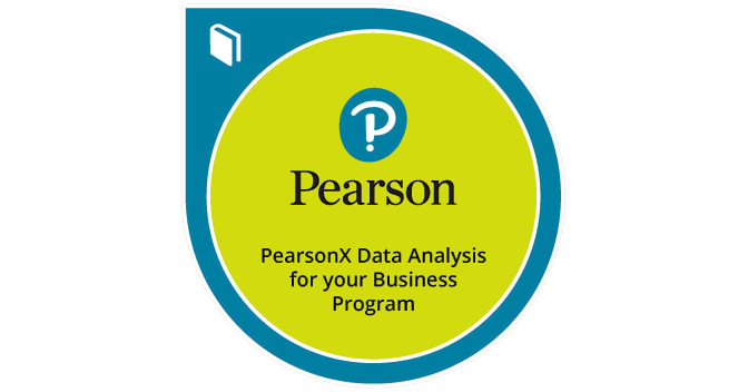 PearsonX TU Delft Data Analysis for Your Business - an edX Professional Certificate Program - Credly
