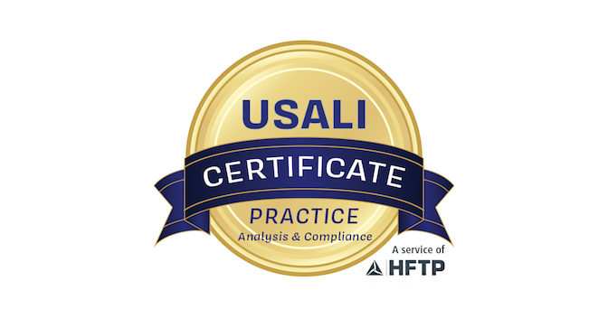 HFTP USALI Practice, Analysis & Compliance Certificate - Credly