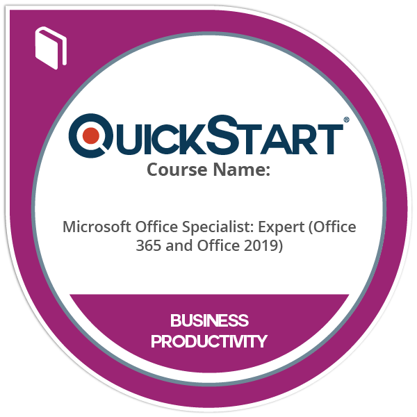 Microsoft Office Specialist: Expert (Office 365 and Office 2019) - Credly