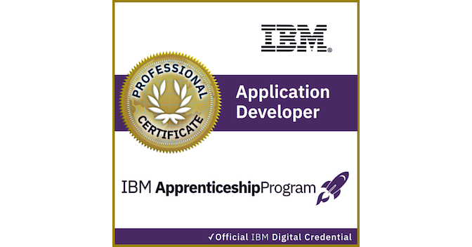 IBM Application Developer Apprenticeship - Credly