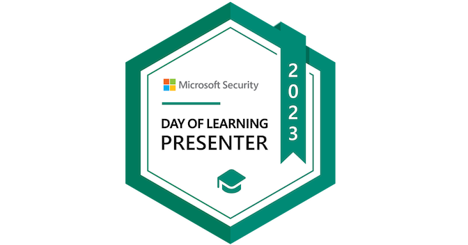 Microsoft Security Day of Learning Presenter 2023 - Credly