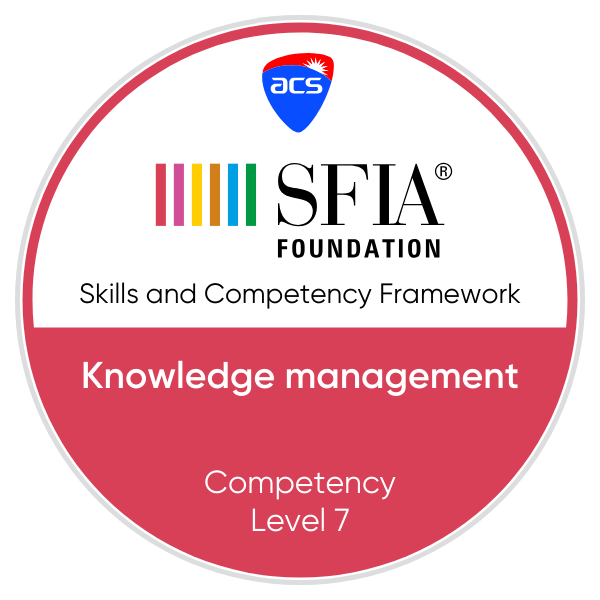 Knowledge management - Competency - Level 7 - Credly