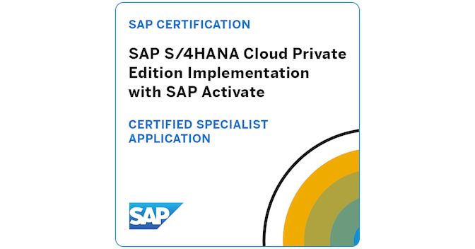 SAP Certified Application Specialist - SAP S/4HANA Cloud, private edition implementation with ...