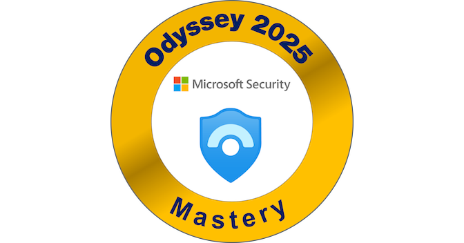 Odyssey 2025 : Microsoft Security Mastery Badge - Credly