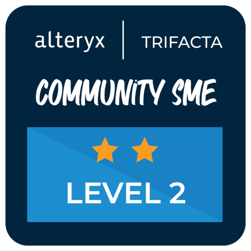 Trifacta Community SME Level 2 - Credly