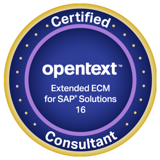 OpenText Certified Consultant - Extended ECM for SAP Solutions 16 - Credly