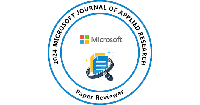 2024 Microsoft Journal of Applied Research Paper Reviewer - Credly