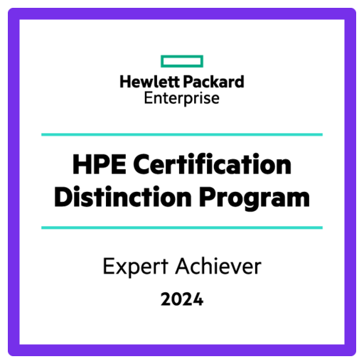 HPE Certification Distinction Program - Expert Achiever 2024 - Credly
