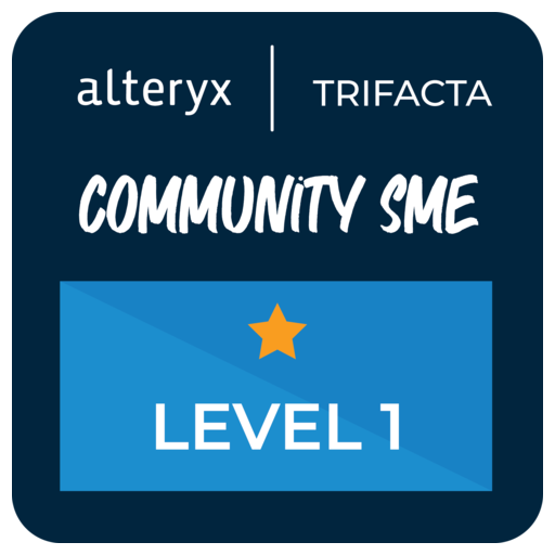 Trifacta Community SME Level 1 - Credly