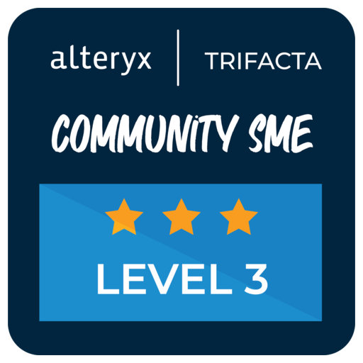 Trifacta Community SME Level 3 - Credly