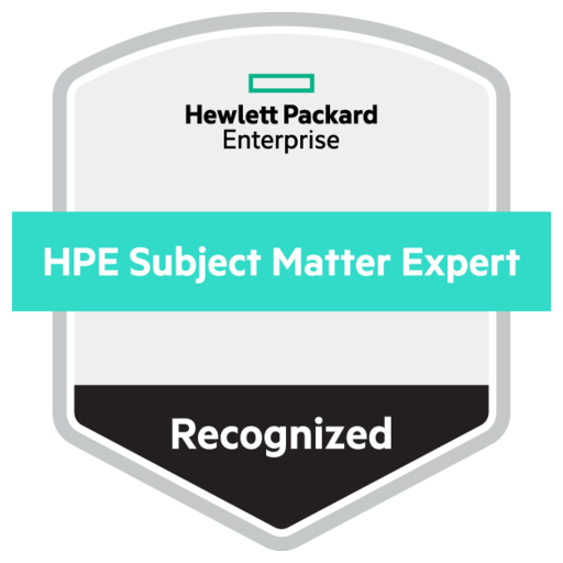 HPE Recognized Subject Matter Expert - Credly