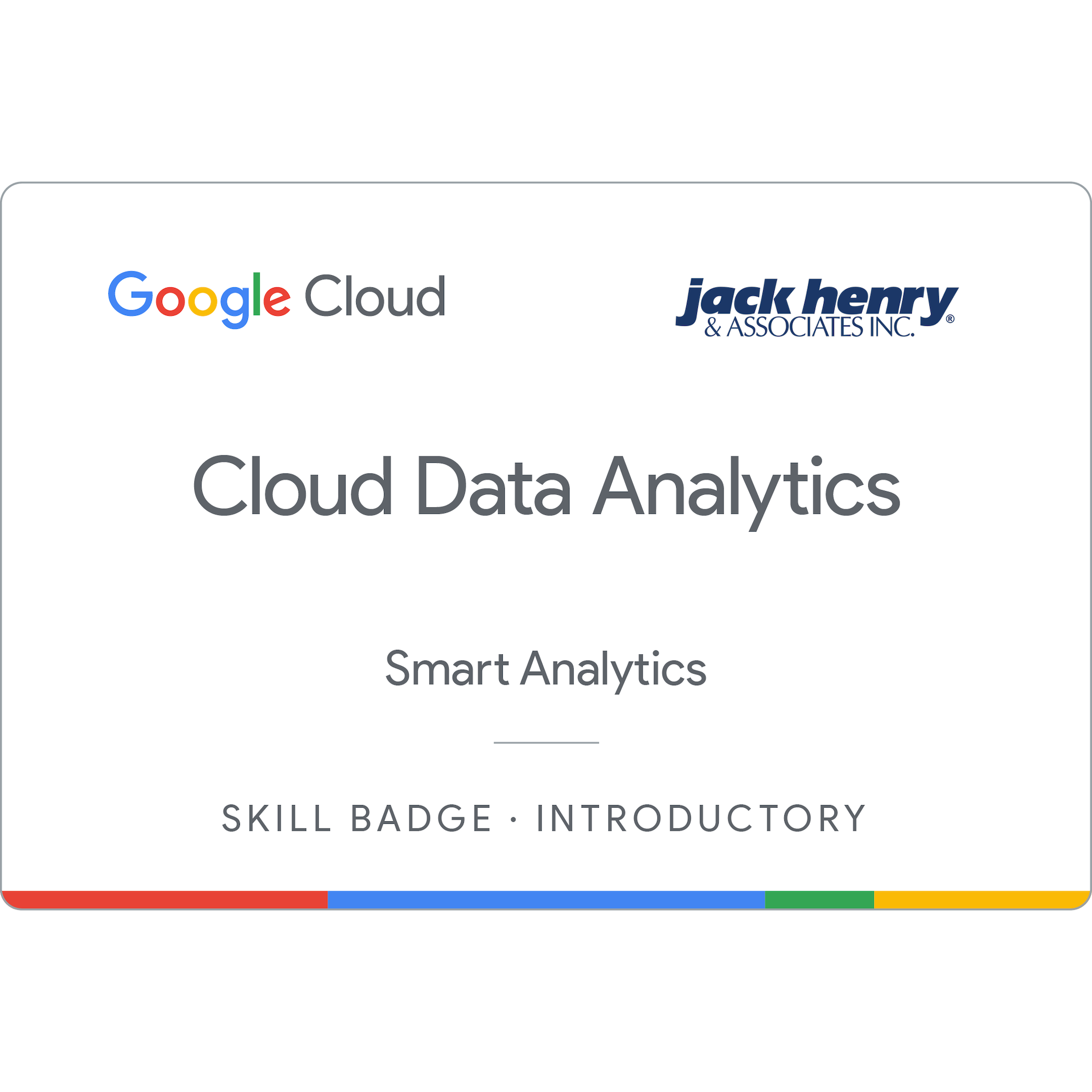 Jack Henry Data Analytics Skill Badge - Credly