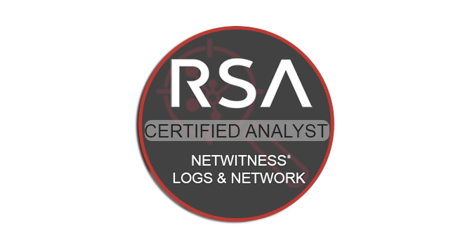 RSA NetWitness Logs & Network Certified Analyst - Credly