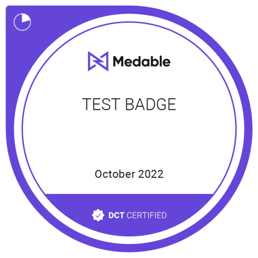 Test Badge Credly 
