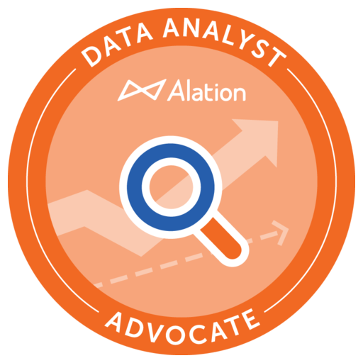 Alation Data Analyst Advocate - Credly
