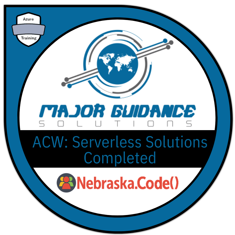 Azure Cloud Workshop: Serverless Solutions - Credly