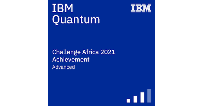 IBM Quantum Challenge Africa 2021 Achievement - Credly
