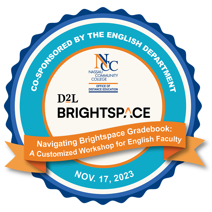 English Department - Navigating Brightspace Gradebook - Credly