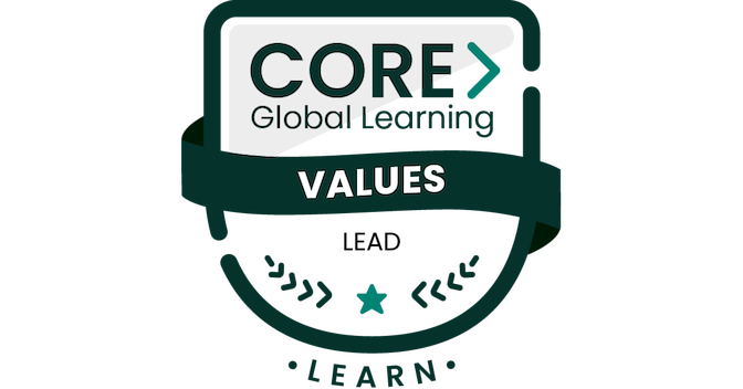 CORE Values - Lead - LEARN - Credly