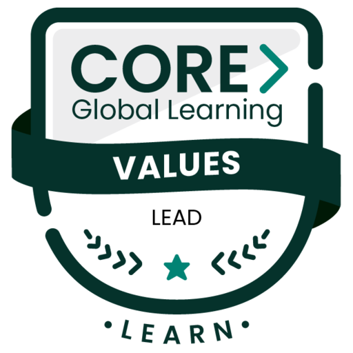 CORE Values - Lead - LEARN - Credly