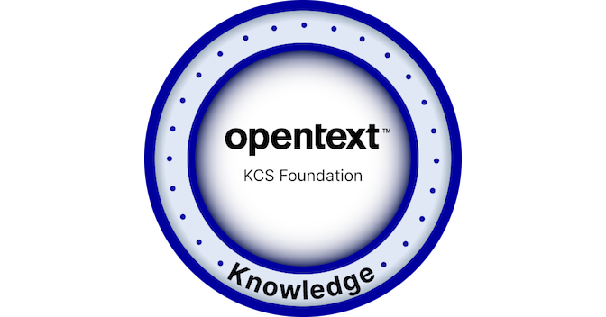 OpenText Knowledge - KCS Foundation - Credly