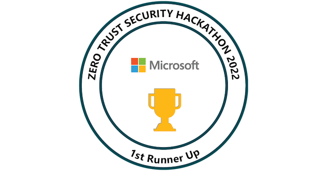Microsoft Zero Trust Security Hackathon February 2022—First Runner-Up - Credly
