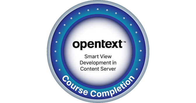 OpenText Course Completion - Smart View Development in Content Server ...
