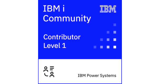 IBM i Community Contributor - Credly