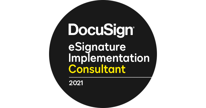 DocuSign eSignature Implementation Consultant 2021 - Credly