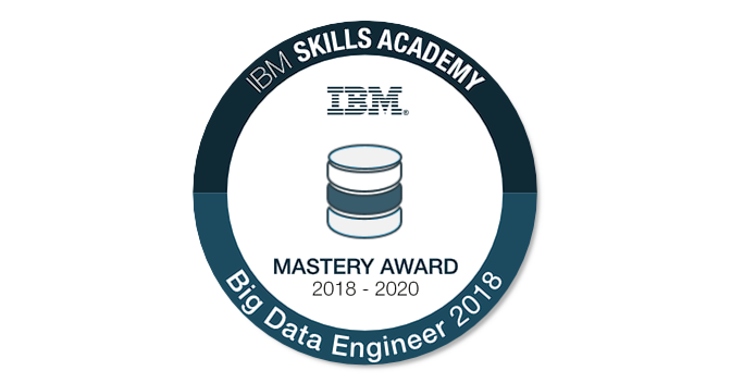 Big Data Engineer - Mastery Award 2018 - Credly