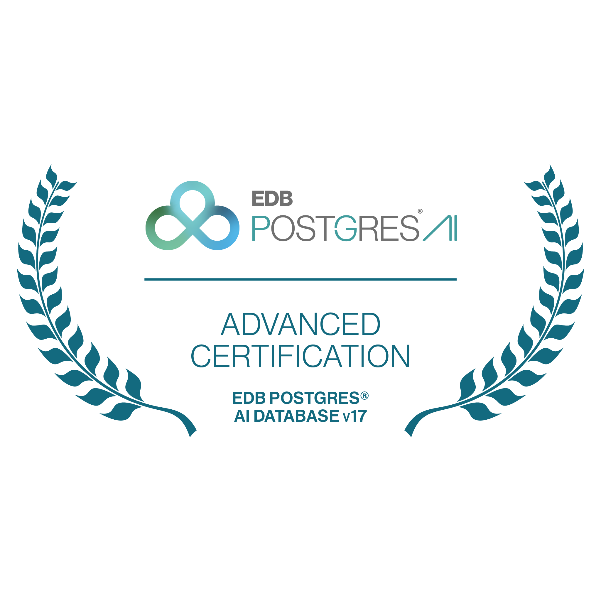 EDB Postgres® AI Database Advanced v17 Certification - Credly