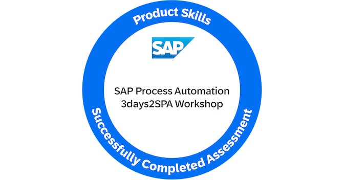 Product Skills - SAP Process Automation 3days2SPA Workshop - Credly