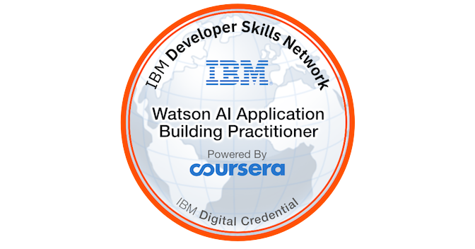 Watson AI Application Building Practitioner - Credly