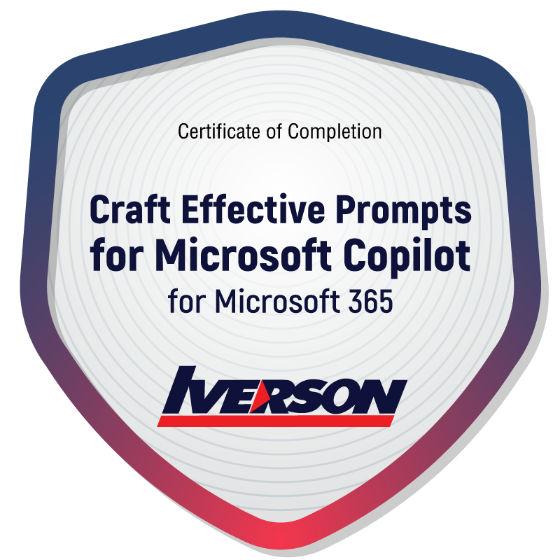 Craft effective prompts for Microsoft Copilot for Microsoft 365 - Credly