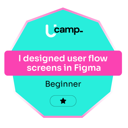I designed user flow screens in Figma - Credly