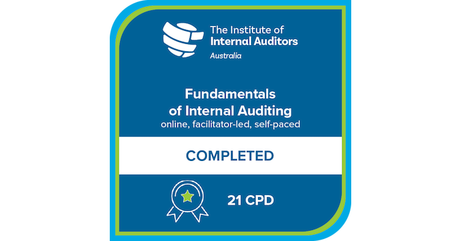 Fundamentals of Internal Audit - Online - Completed - Credly