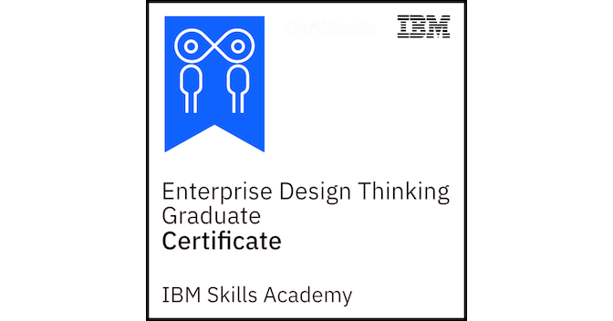 Enterprise Design Thinking Graduate - Certificate - Credly