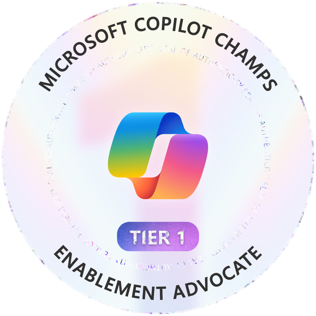 Copilot Champ | Tier 1 Enablement Advocate - Credly