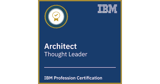 Architect Profession Certification - Level 3 Thought Leader - Credly