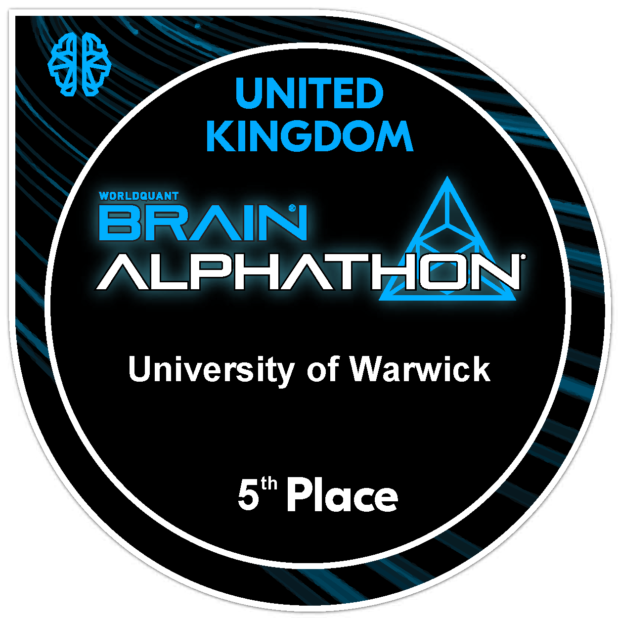 [United Kingdom] 2023 WorldQuant BRAIN Alphathon Warwick 5th Place - Credly