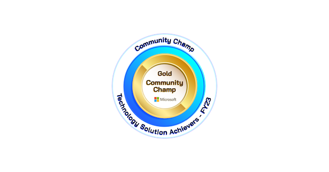 Community Champ Gold - Credly