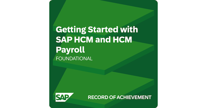 Getting Started with SAP HCM and HCM Payroll - Record of Achievement ...