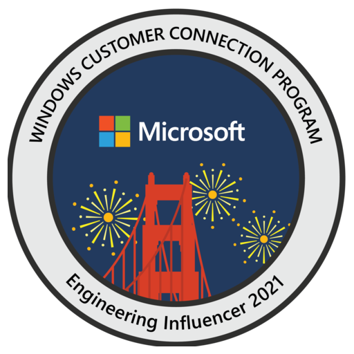 Windows Customer Connection Program: Engineering Influencer 2021 - Credly