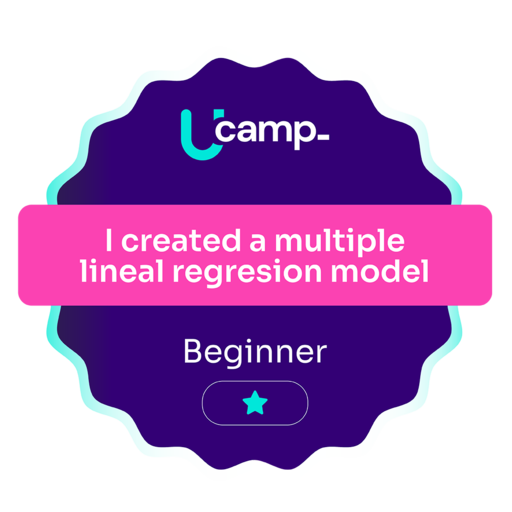 I created a multiple lineal regresion model - Credly