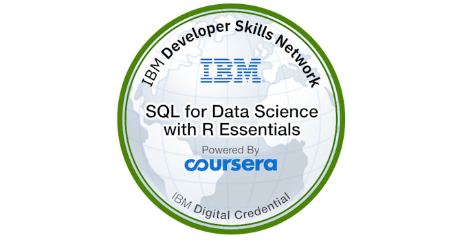 SQL for Data Science with R Essentials - Credly